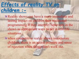 Children in reality shows | PPTX