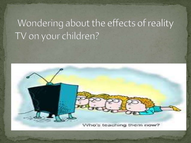 Children in reality shows | PPTX