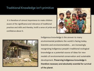 Children, keepers of traditional knowledge and biodiversity | PDF