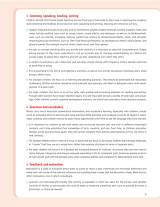 Children learning english as a foreign language - Current Issues | PDF