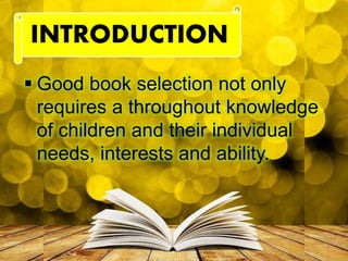 Selecting Books for Children | PPTX