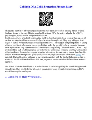Children Of A Child Protection Process Essay | PDF
