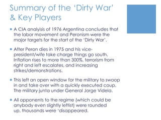 Children of the dirty war | PPTX