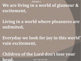 DON'T LOSE YOUR HEAD | PPTX