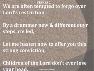 DON'T LOSE YOUR HEAD | PPTX