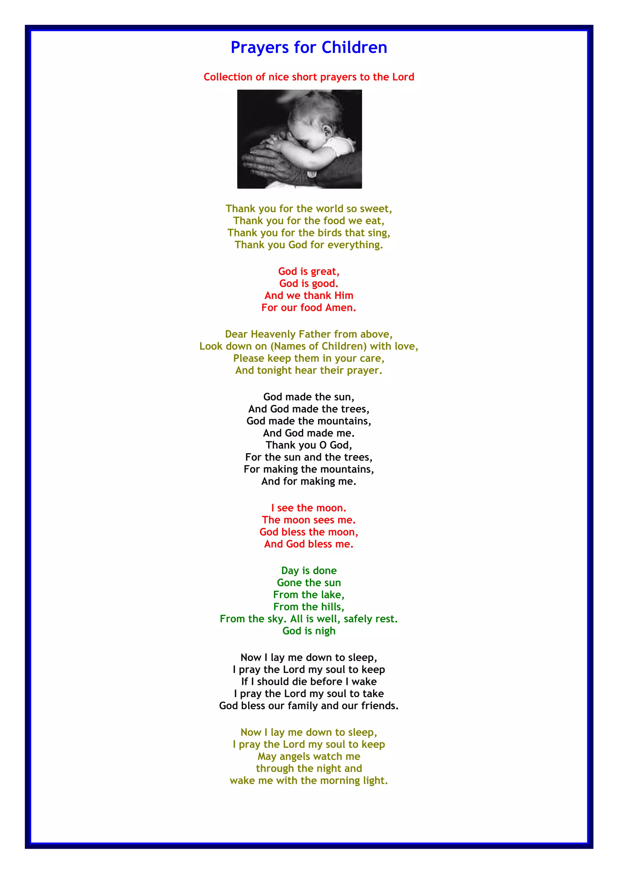 Children prayer | PDF