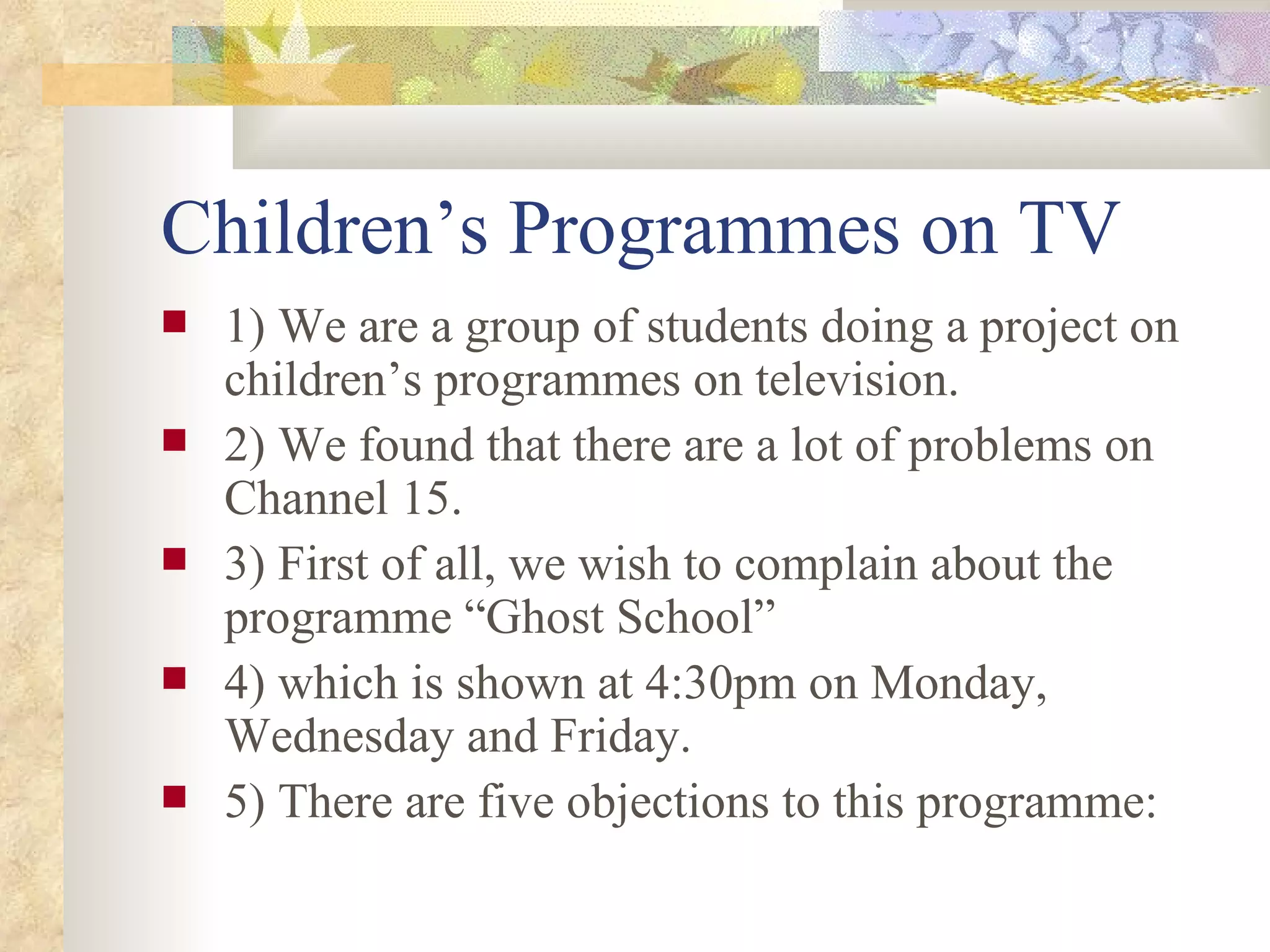 Children programmes on tv | PPT