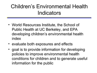 Children's Environmental Health | PPT