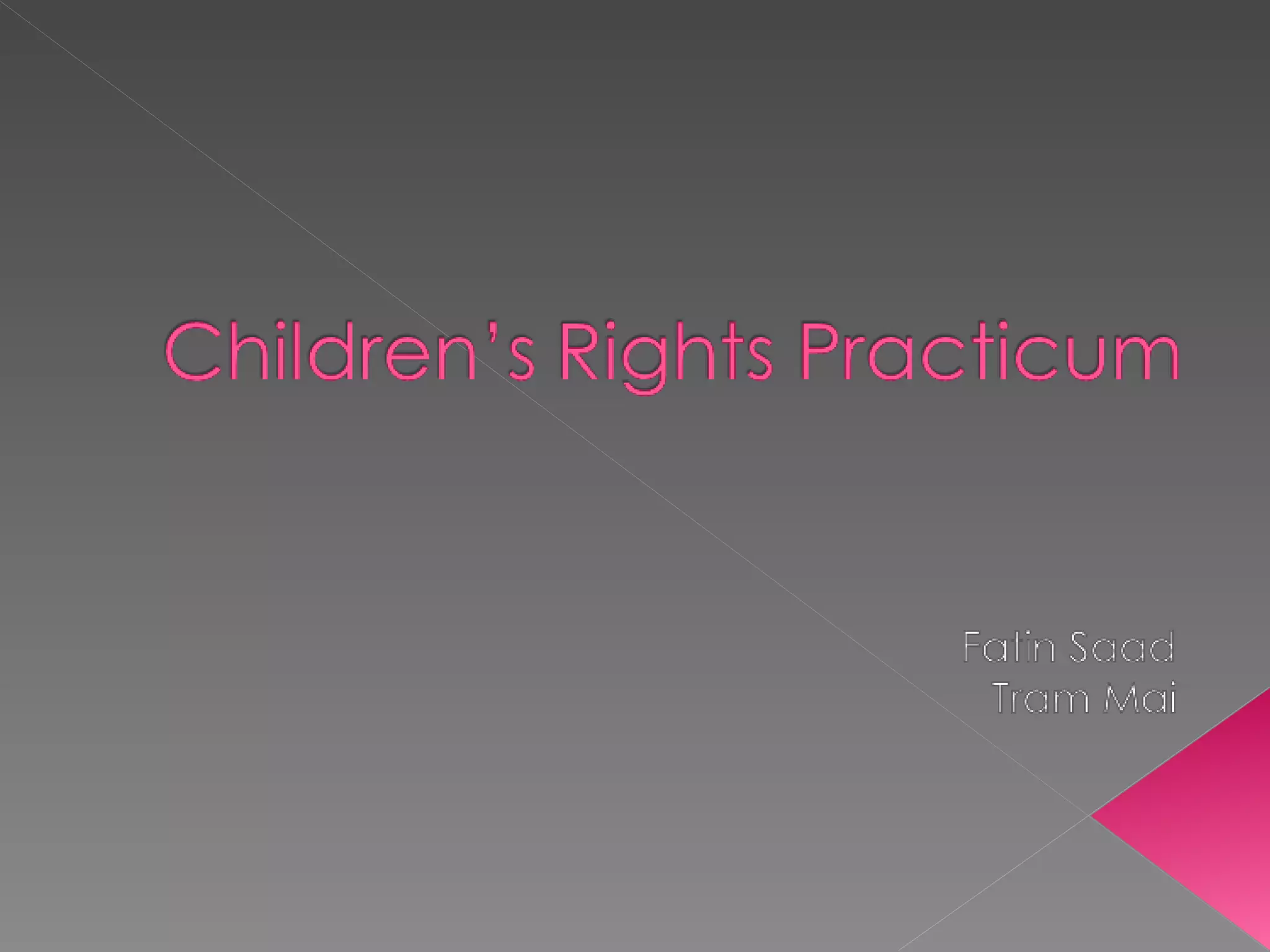 Children’S Rights Practicum | PPT