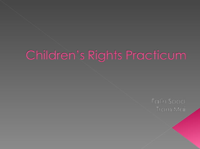 Children’S Rights Practicum | PPT