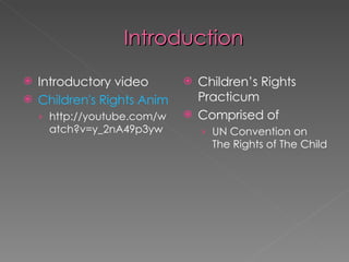 Children’S Rights Practicum | PPT