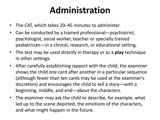 Children's apperception test | PPT | Cats | Pets