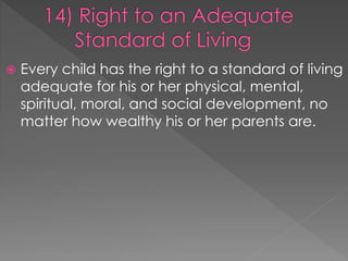 Children's Bill of Rights | PPT