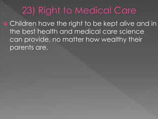 Children's Bill of Rights | PPT