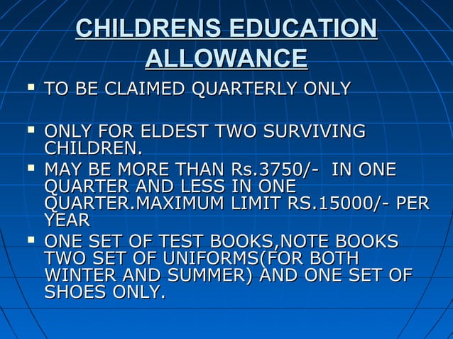 Childrens education allowance | PPT | Daycare and Pre-School | Parenting
