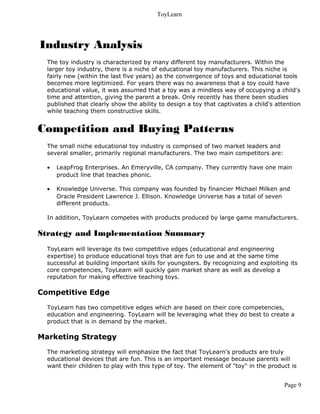 Childrens educational toys_business_plan | DOC