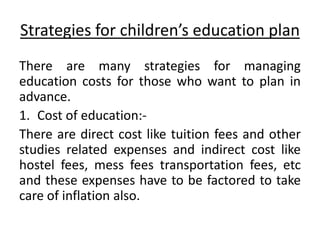 Children’s education planning | PPTX