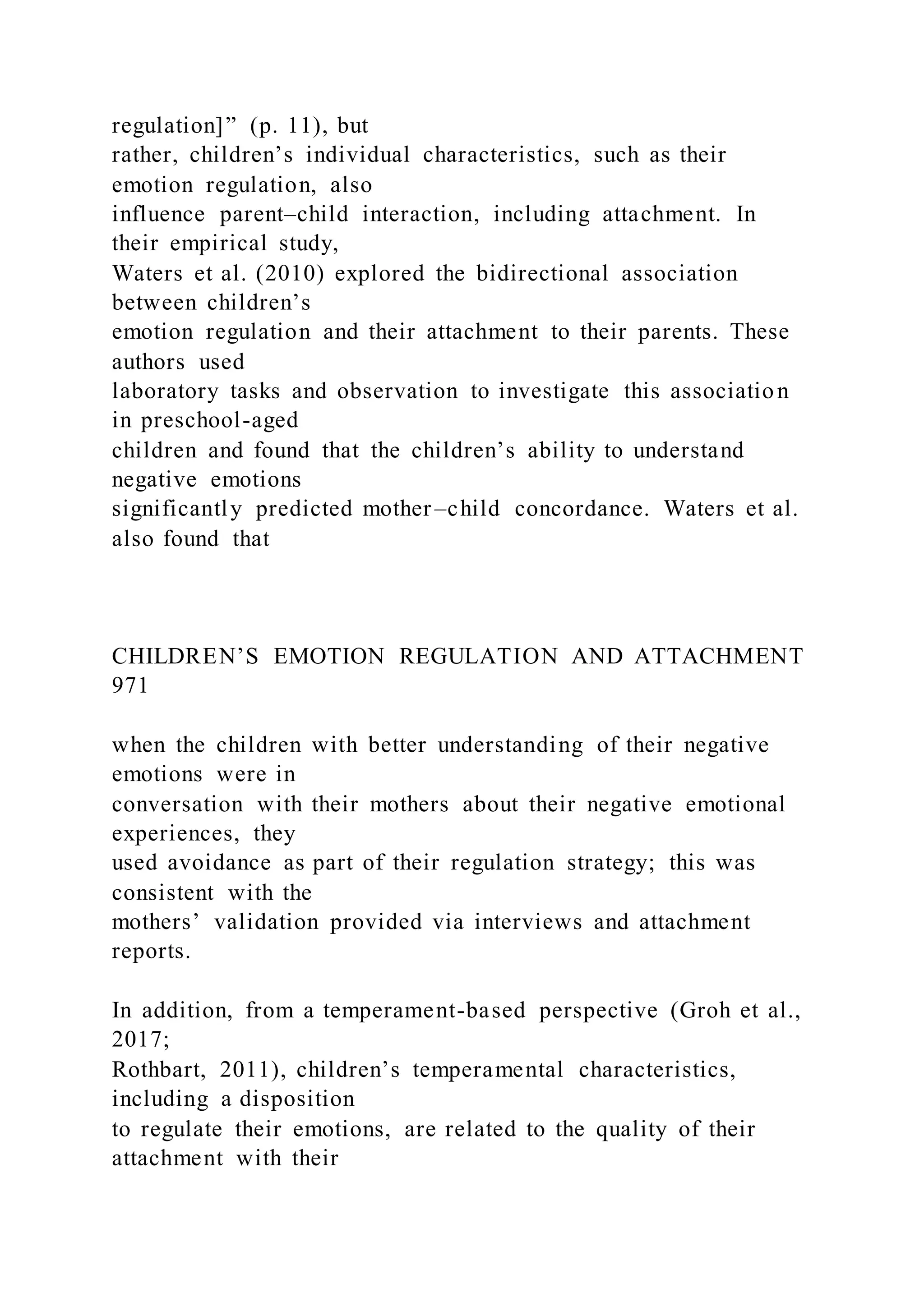 CHILDREN’S EMOTION REGULATION AND ATTACHMENT TO PARENTS PAR | DOCX