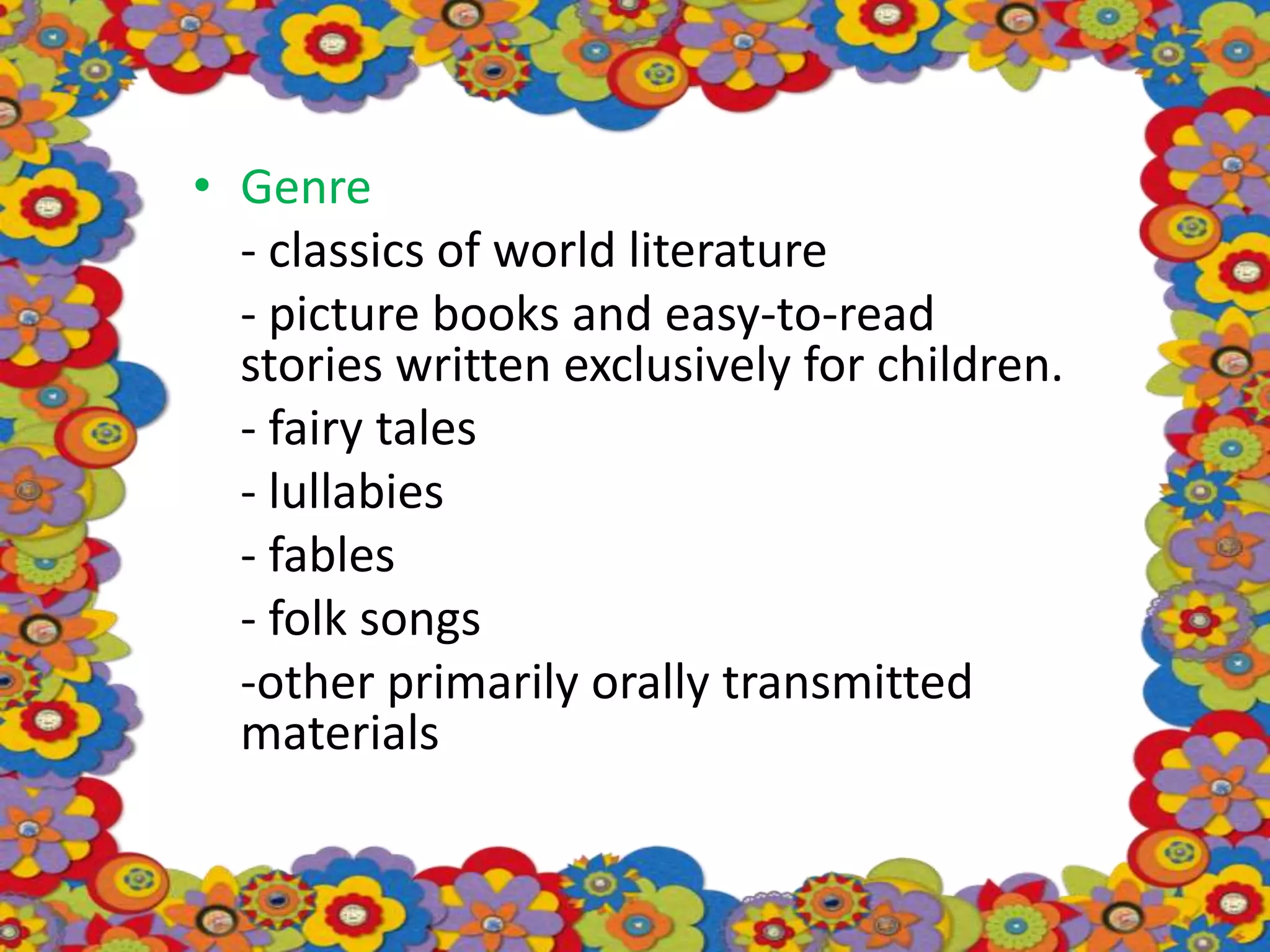 Children’s literature | PPTX
