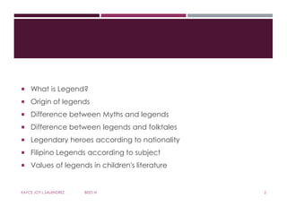 Children's literature legend | PPTX