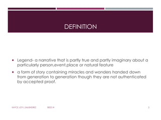 Children's literature legend | PPTX