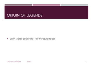 Children's literature legend | PPTX