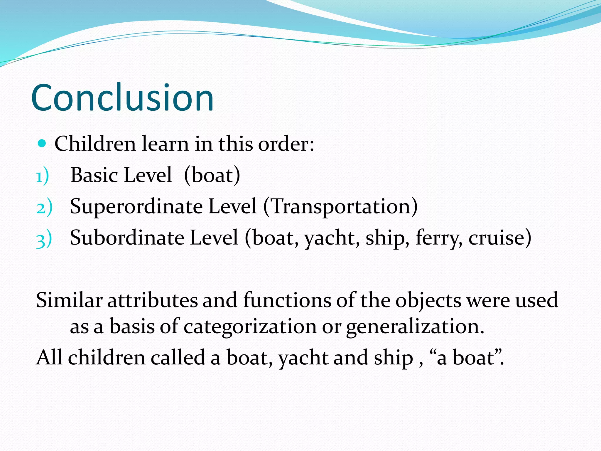 Children’s overextension of basic level vocabulary | PPTX