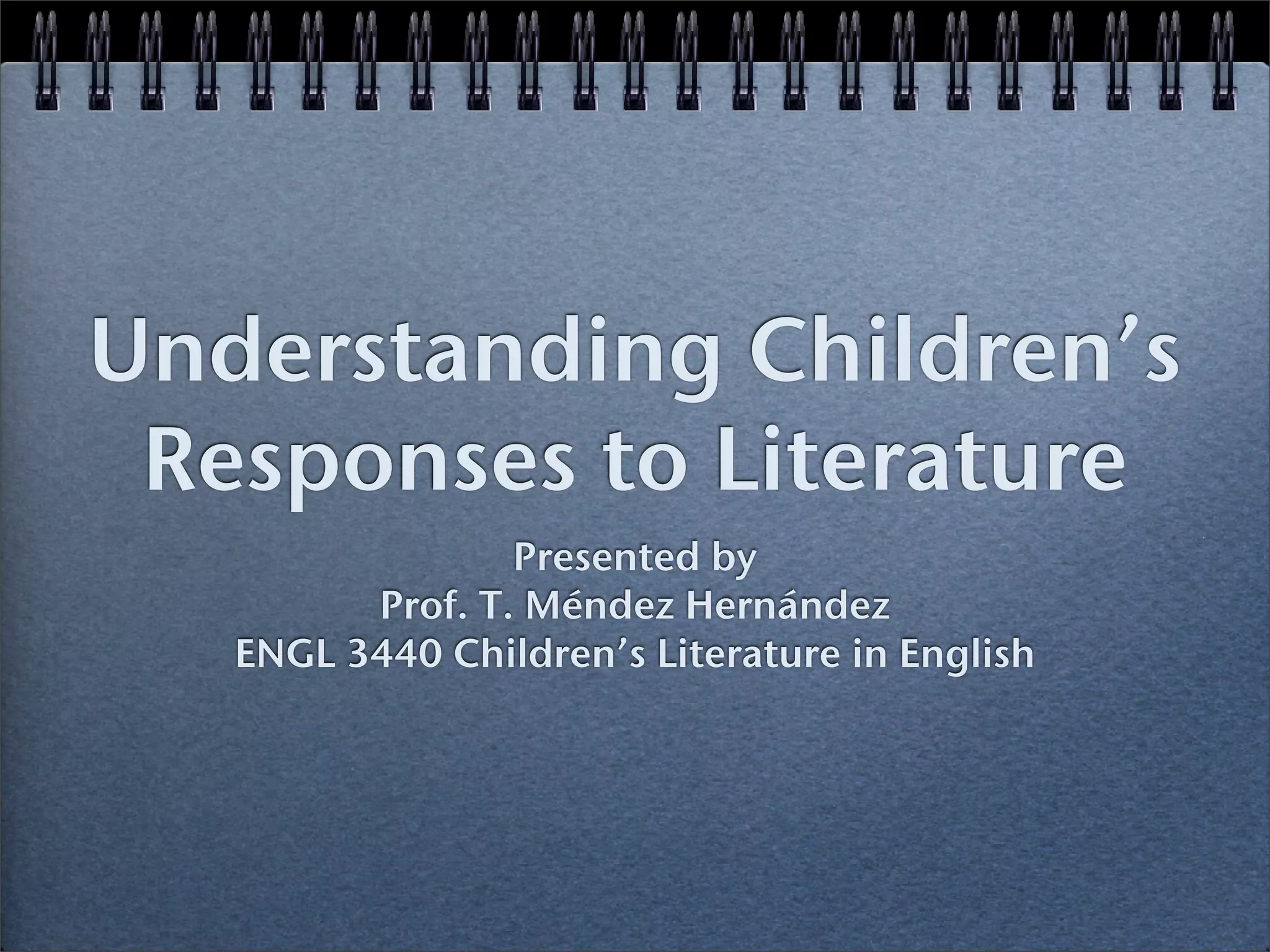 Childrens Responses To Literature | PDF