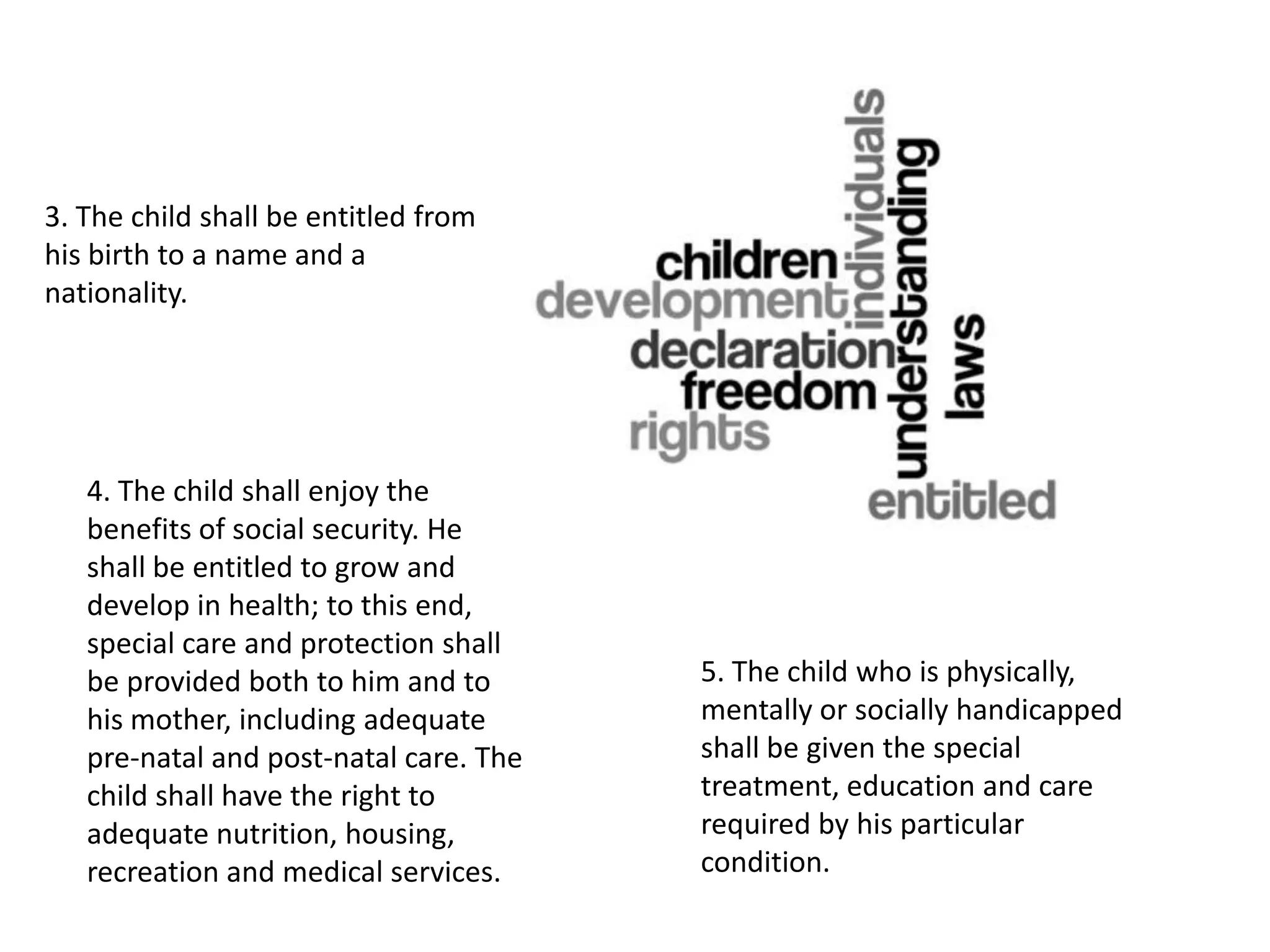 Children’s rights declaration power point | PPTX