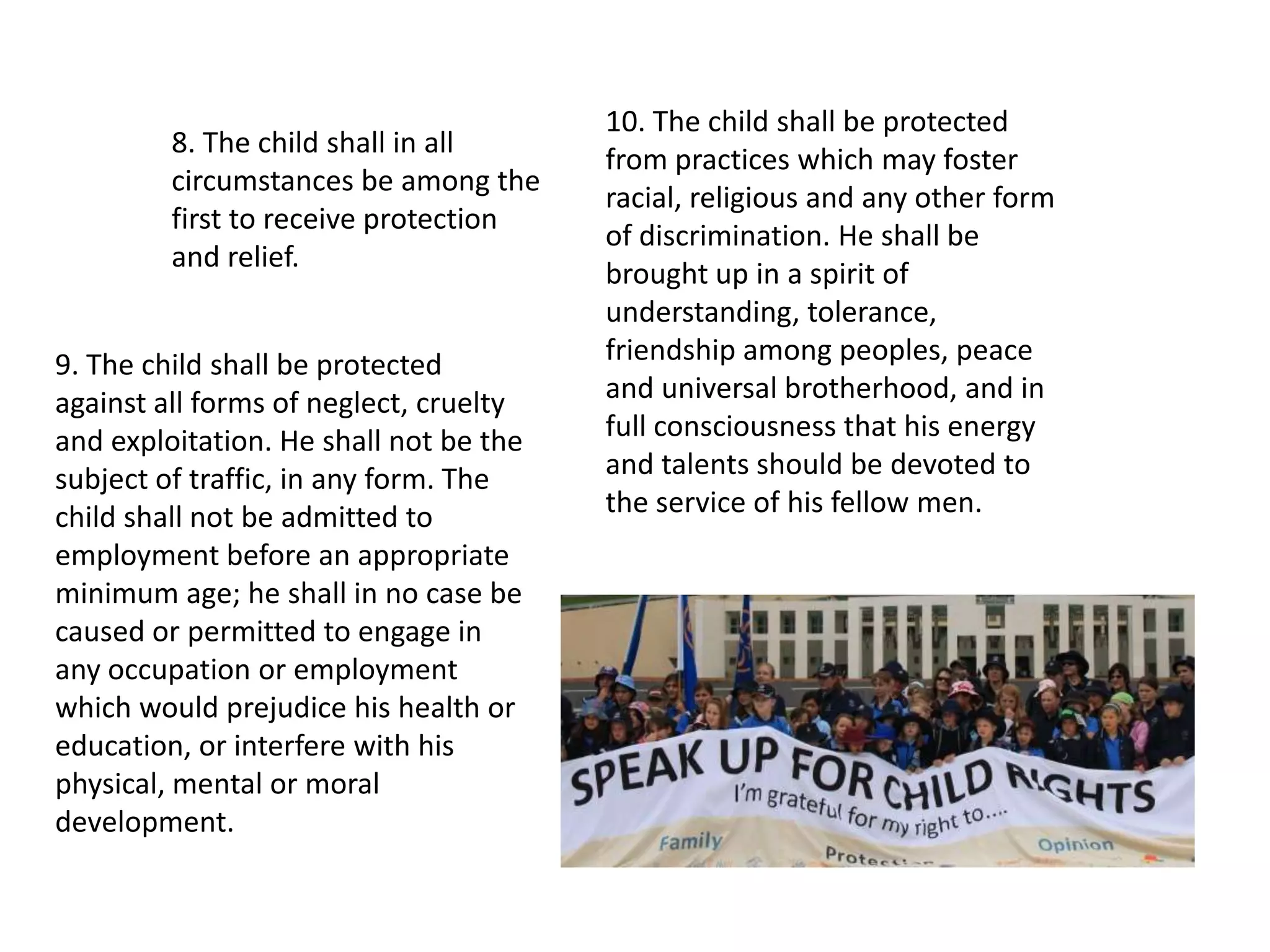 Children’s rights declaration power point | PPTX