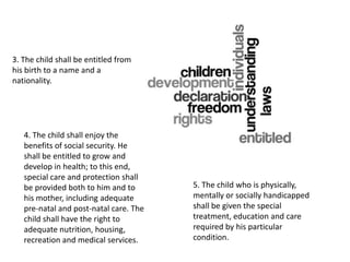 Children’s rights declaration power point | PPTX
