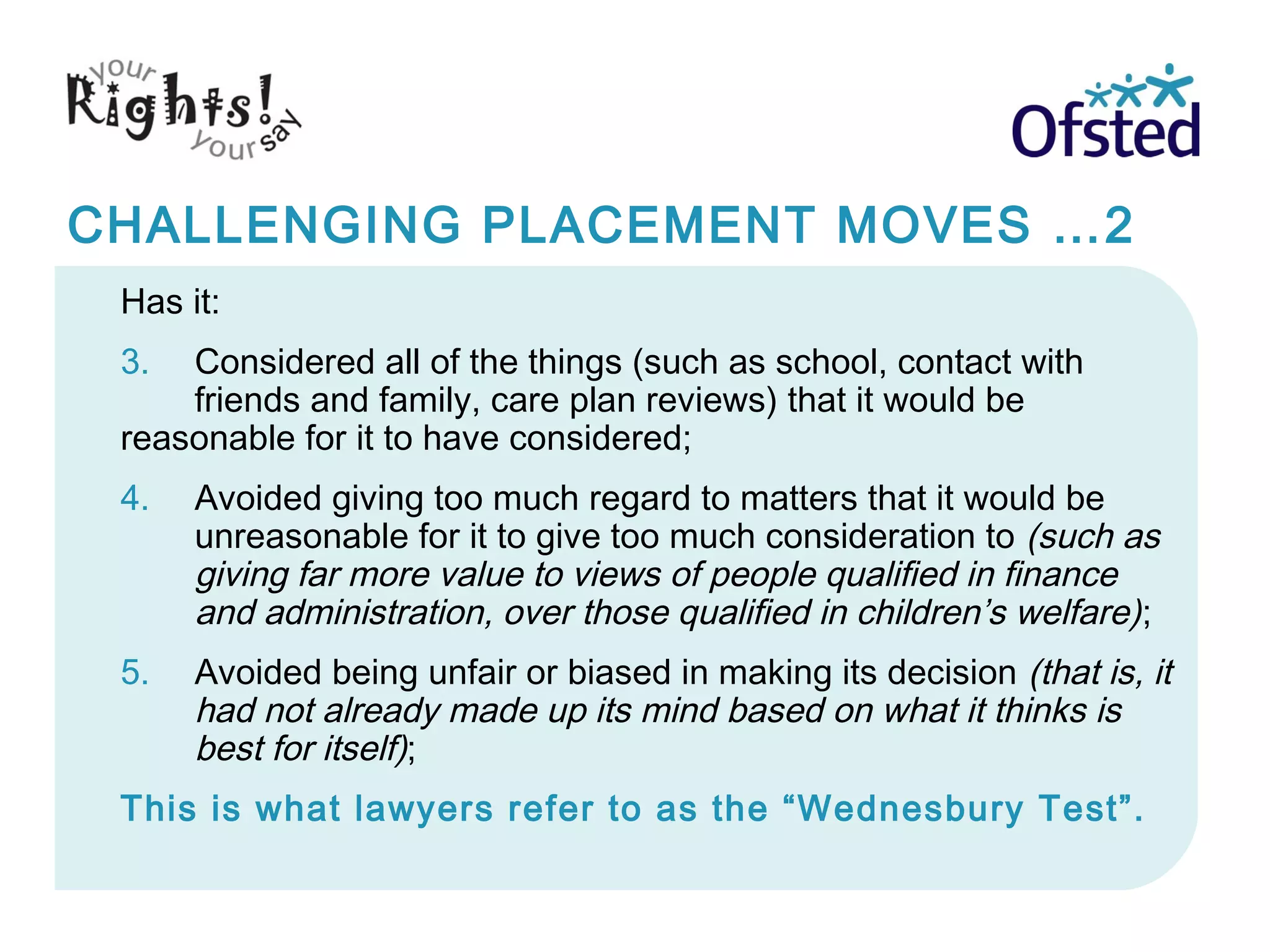 Children's rights placement moves | PPT