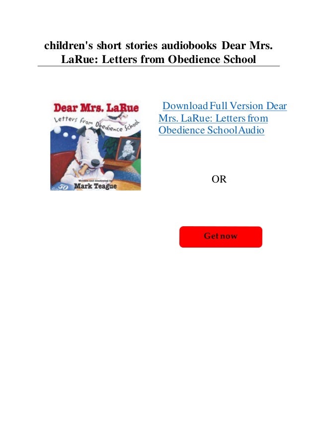 children's short stories audiobooks Dear Mrs. LaRue: Letters from ...