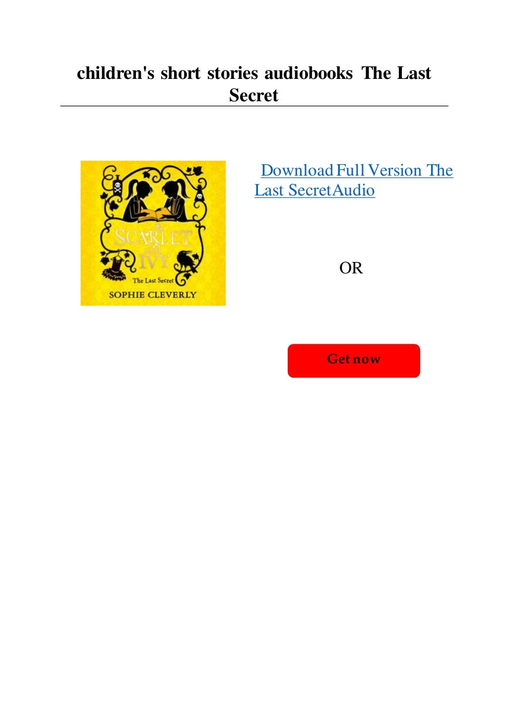 Children s Short Stories Audiobooks The Last Secret children-s-short-stories-audiobooks-the-last-secret