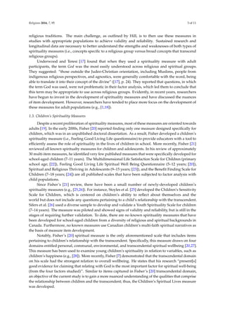 Children’s Spiritual Lives: The Development of a Children’s ...