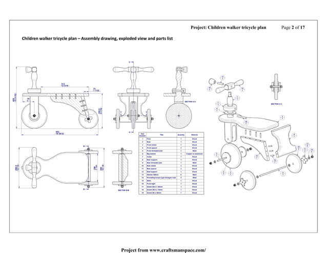 Children walker tricycle plan | PDF