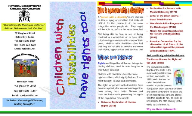 Children w disabilities pamphlet | PDF