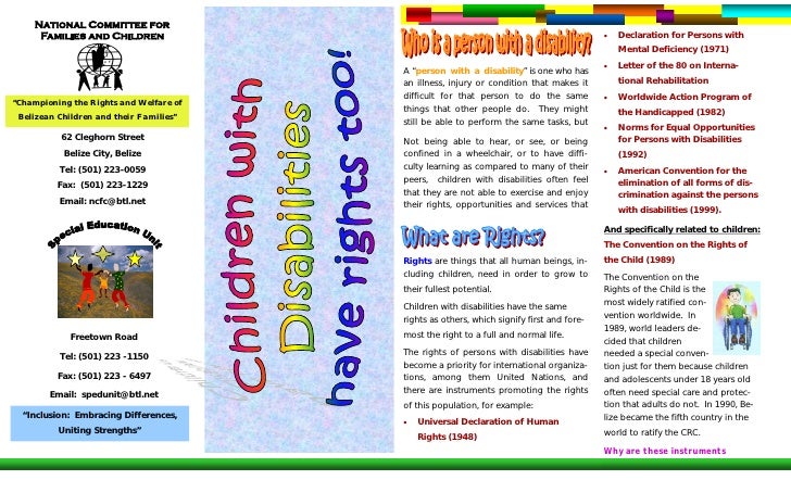 Children w disabilities pamphlet