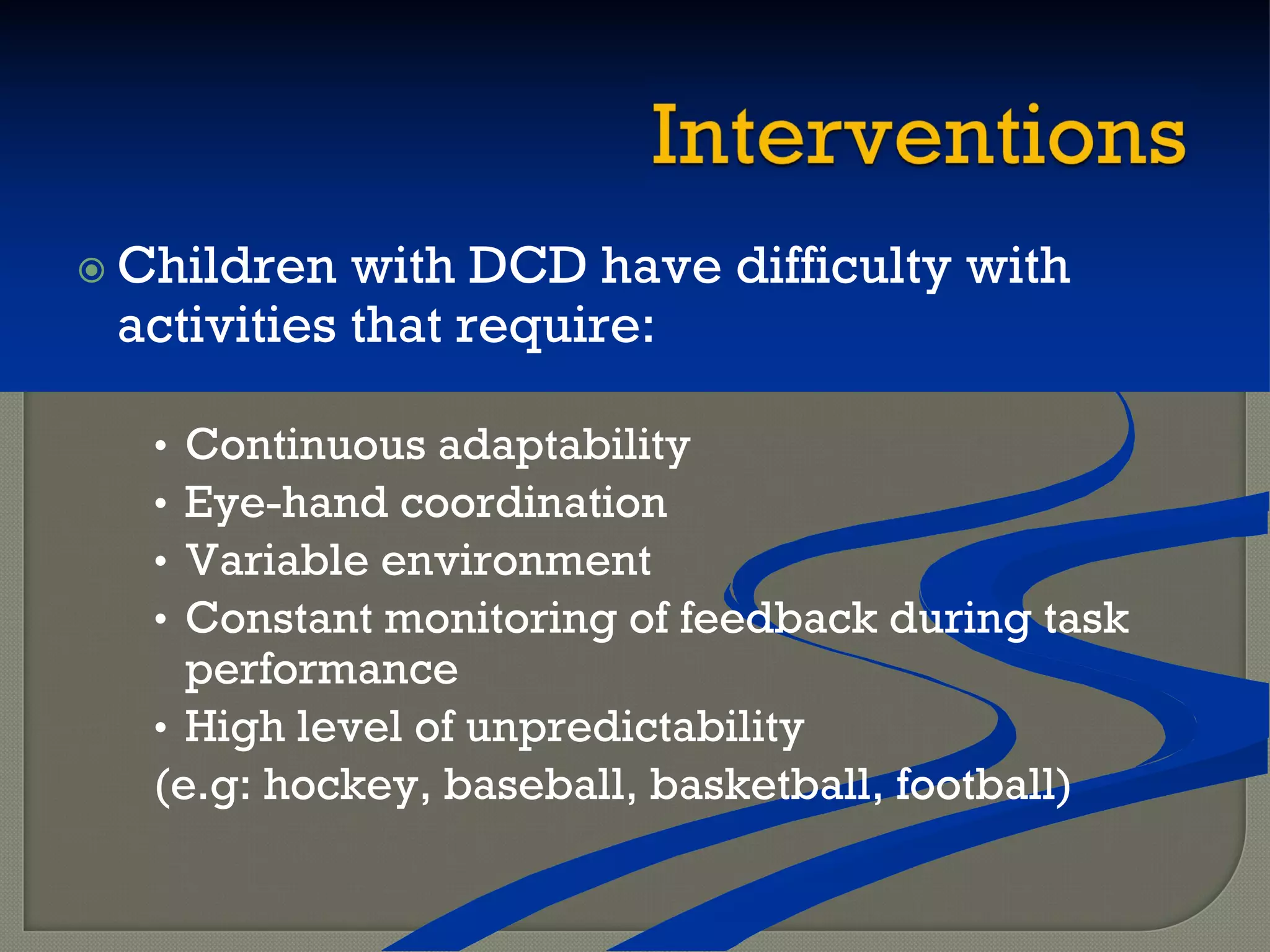 Children with developmental coordination disorders dcd | PDF
