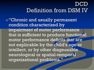 Children with developmental coordination disorders dcd | PDF