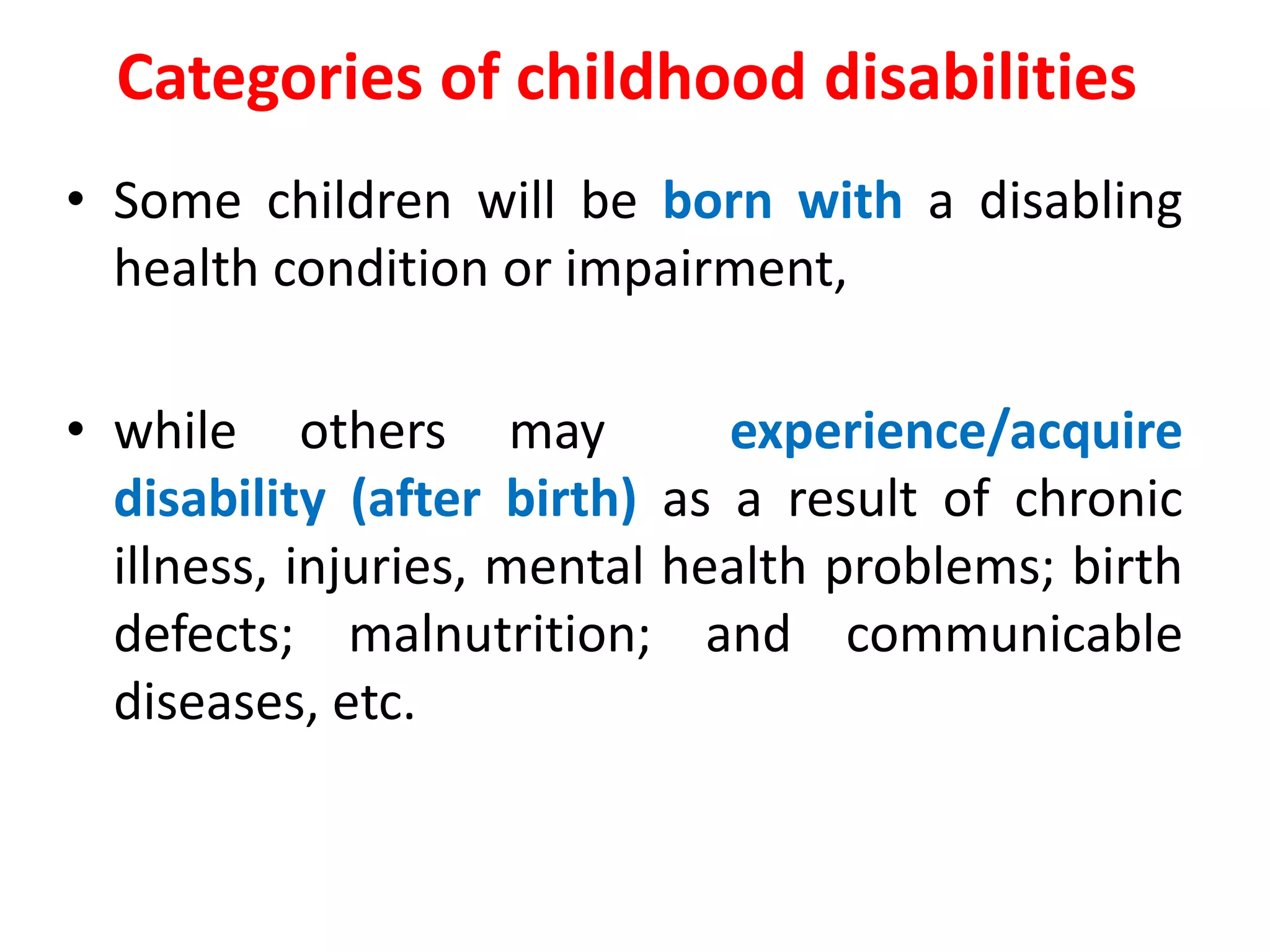 Children with disabilities | PPTX