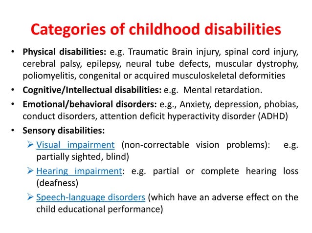 Children with disabilities | PPTX | Physical Therapy | Wellness