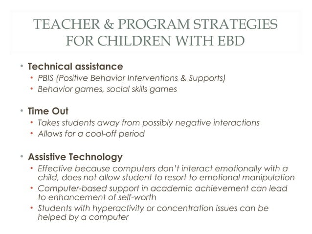 Children With EBD | PPT