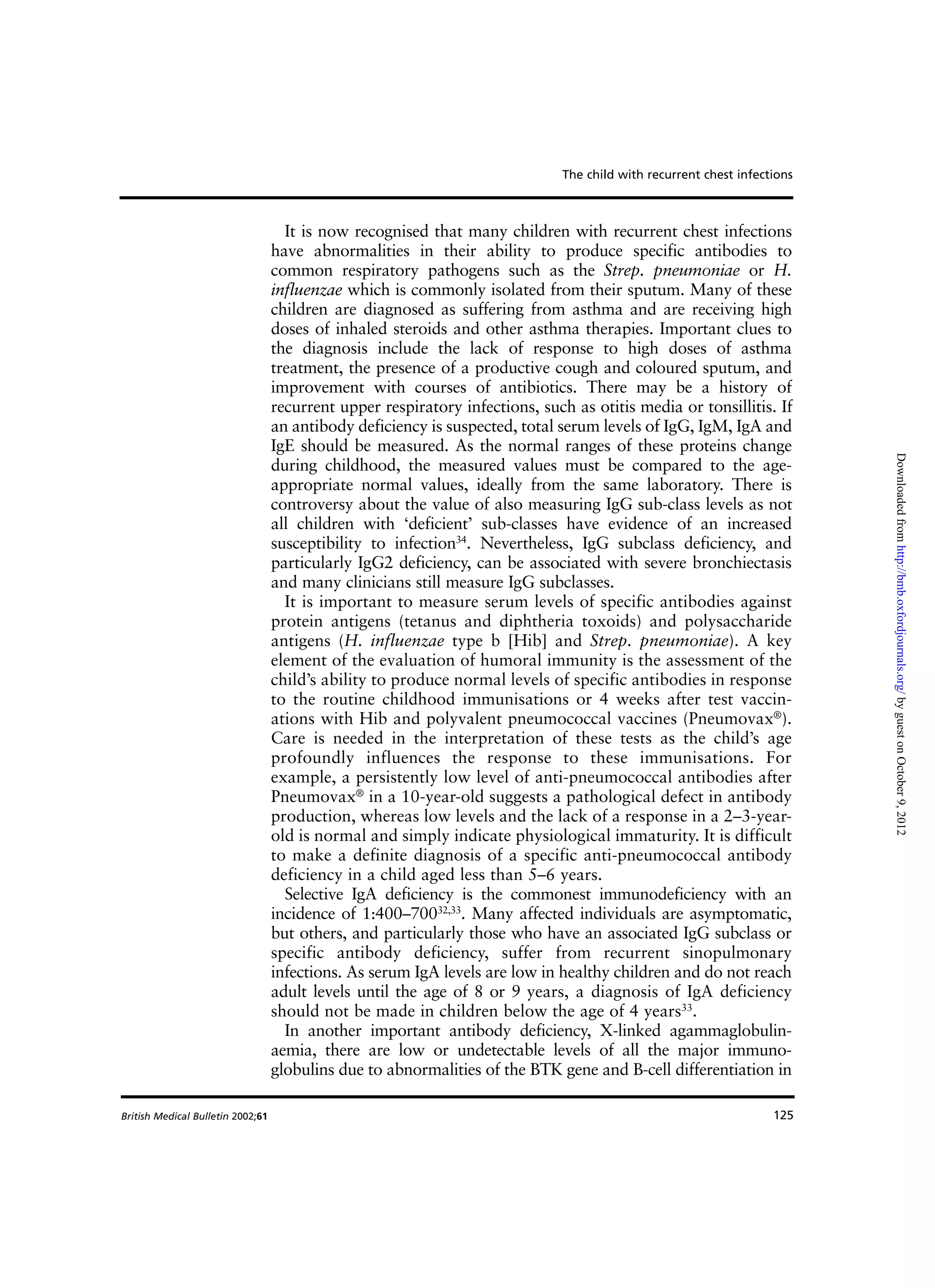Children with recurrent chest infection | PDF