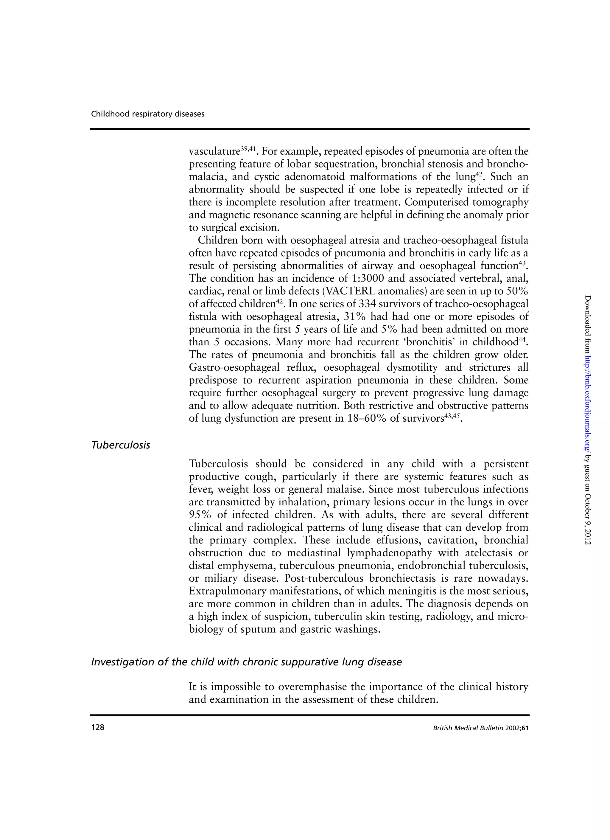Children with recurrent chest infection | PDF