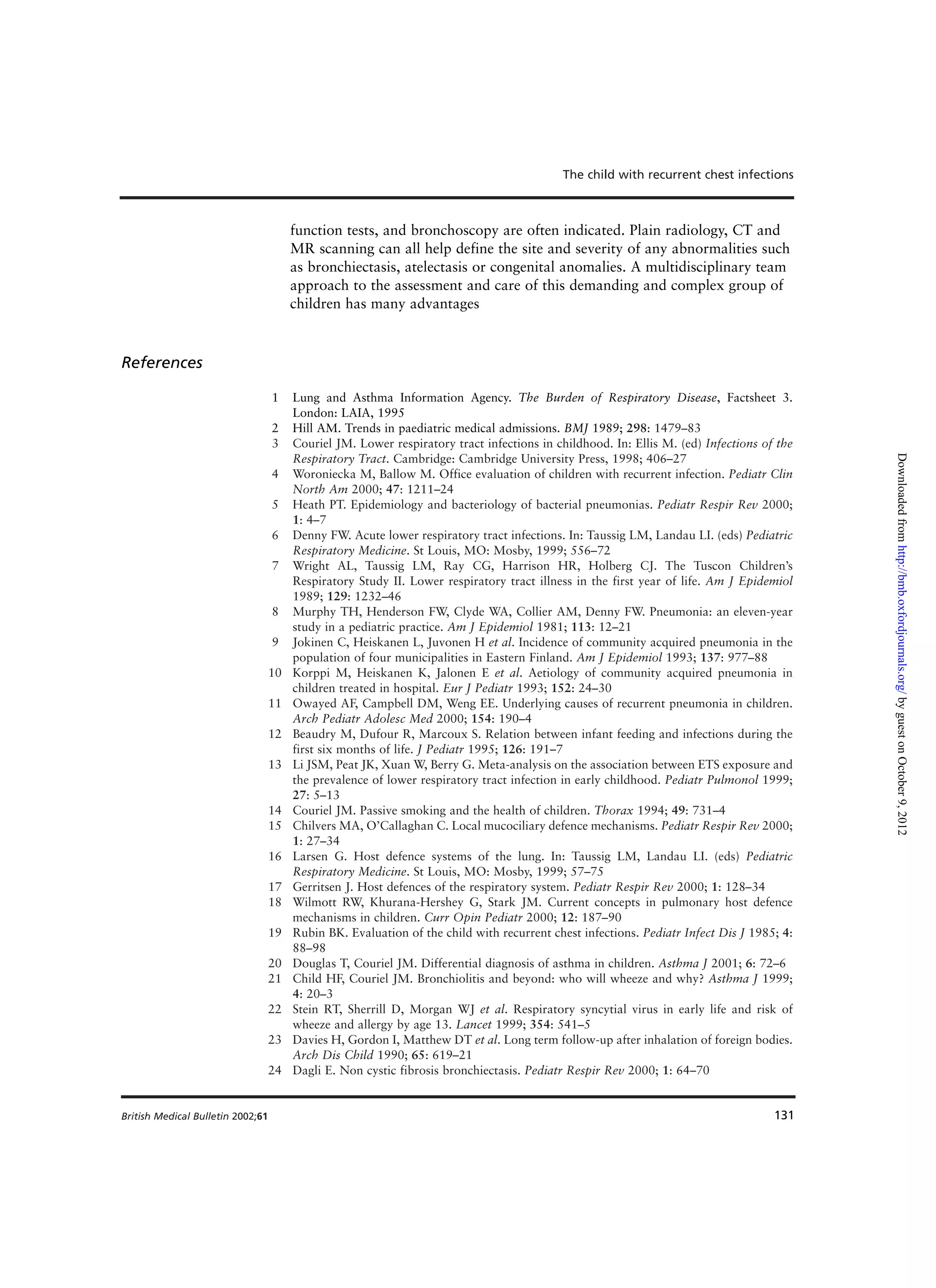 Children with recurrent chest infection | PDF