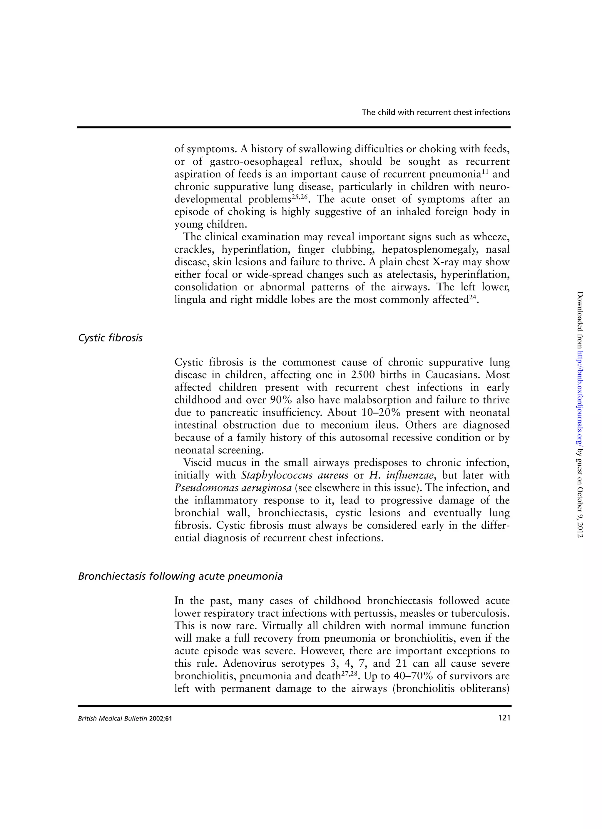 Children with recurrent chest infection | PDF