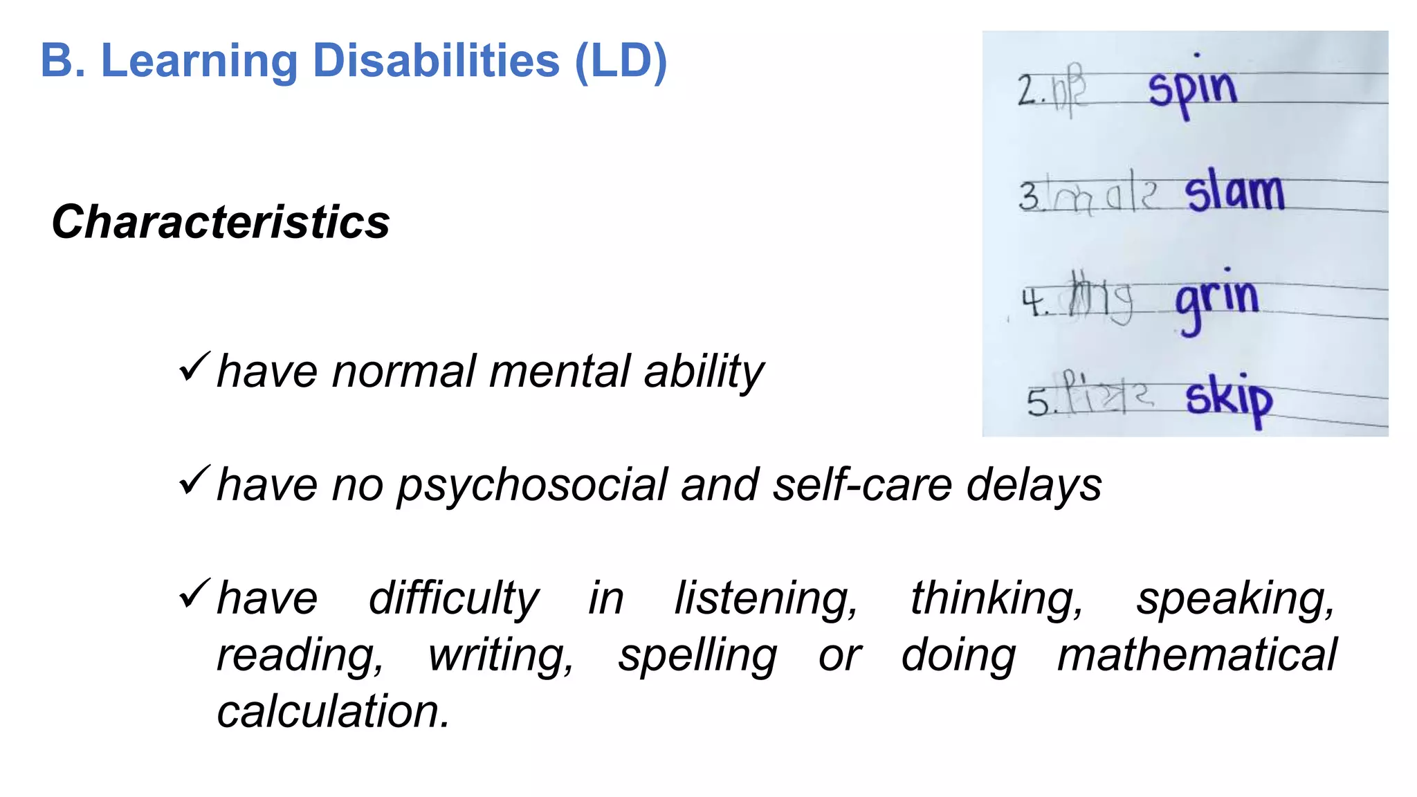 Children with Special Needs: Nature and Characteristics | PDF
