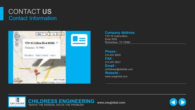 Childress Engineering of Richardson, Texas | Overview | www.cesglobal.com