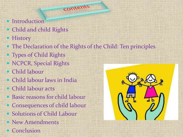 Child rights, child labour and new amendments | PPT